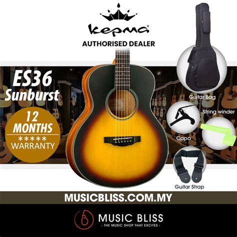 Kepma Es36 Mini Acoustic Guitar Sunburst Music Bliss Malaysia