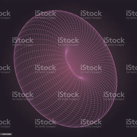 3d 와이어프레임 터널 원근 그리드 배경입니다 벡터 그림입니다 원환체에 대한 스톡 벡터 아트 및 기타 이미지 원환체 벡터 0명 Istock