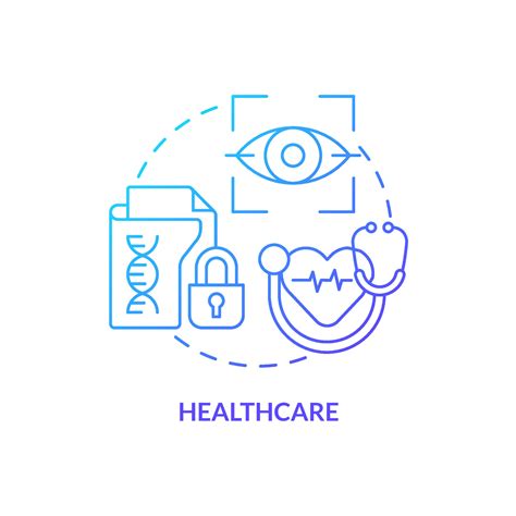 Healthcare Blue Gradient Concept Icon Biometric Technology Usage