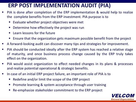 Erp Post Implementation Audit