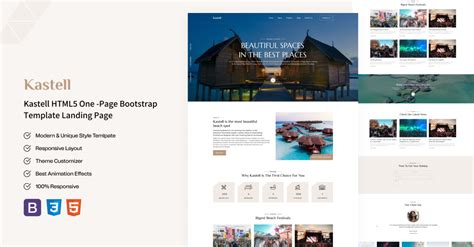 Kastell Best Resort And Beach Html Bootstrap Landing Page Template