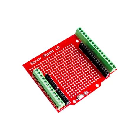 Proto Screw Shield For Arduino Uno With Reset Button And D13 Led