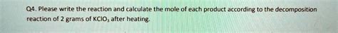 Solved Q4 Please Write The Reaction And Calculate The Moles Of Each