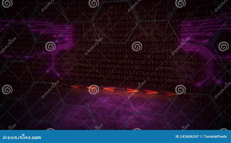 Computer Matrix With Numbers And Text Stock Video Video Of Game Binary 242606247