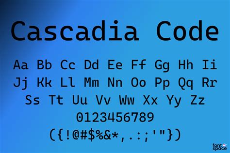 cascadia code font microsoft fontspace