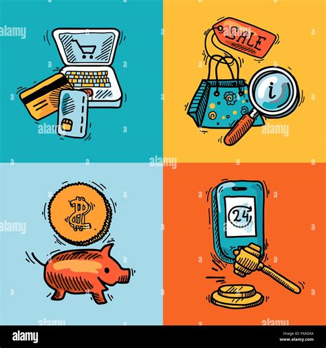 E Commerce Design Sketch Concept Stock Vector Image And Art Alamy