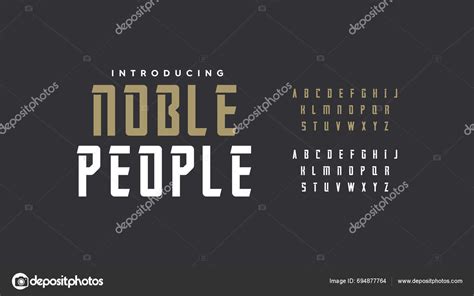 modern abstract typography alphabet vector font typeface stock vector