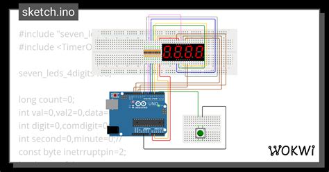 0603 Leds 4digits Clock Wokwi Esp32 Stm32 Arduino Simulator