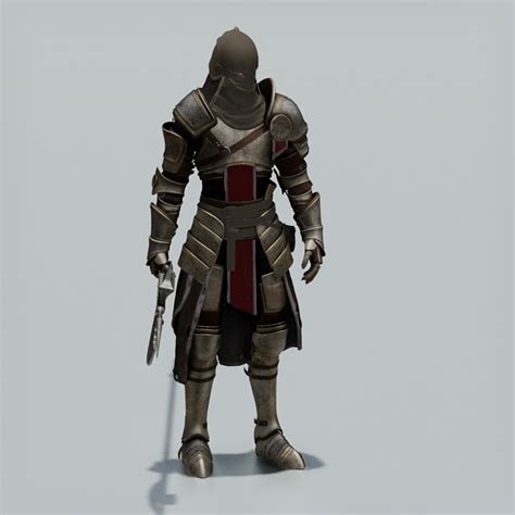 3d Model Crusader Character Low Poly Game Ready Turbosquid 2030882