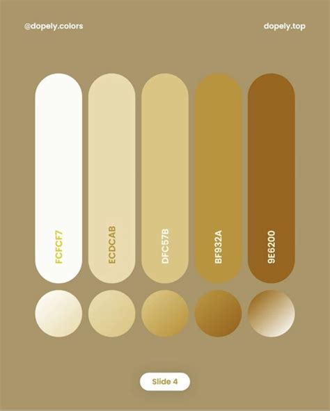 Gold Colour Scheme 3 Hex Color Palette Website Color Palette Flat