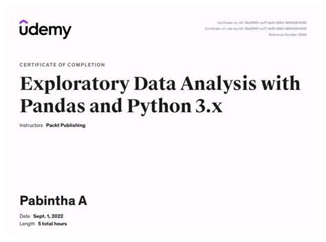 Pabintha A On Linkedin Udemy Python Pandas Eda