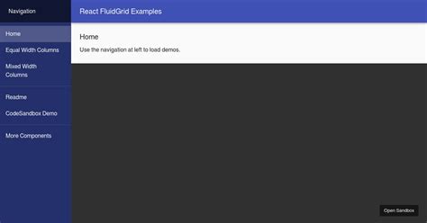 react fluid grid example codesandbox
