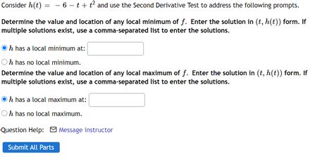 Solved Consider h t 6 t ťand use the Second Chegg com