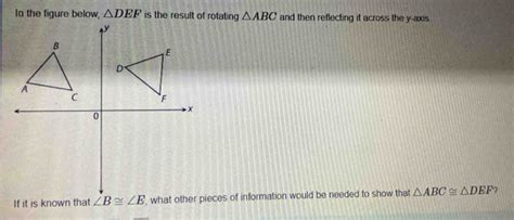 solved in the figure below def is the result of rotating abc and then