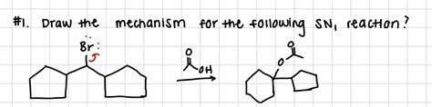 Solved #1. ﻿Draw the mechanism for the following SN1 | Chegg.com