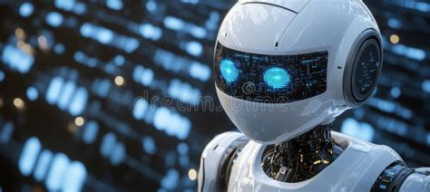 AI-Powered Medical Robot with Futuristic Interface Analyzing Data in a ...