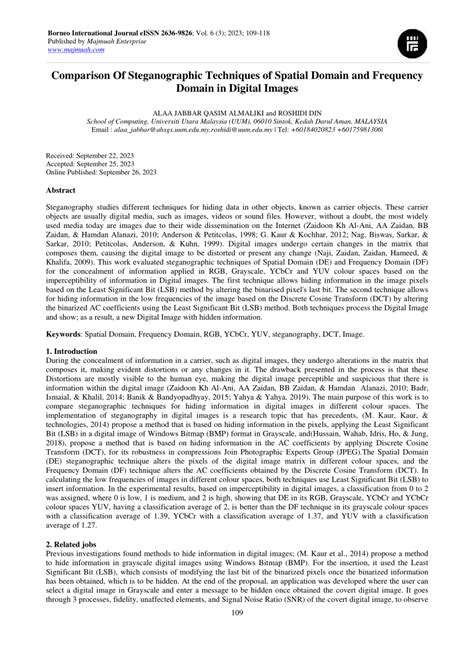 pdf comparison of steganographic techniques of spatial domain and