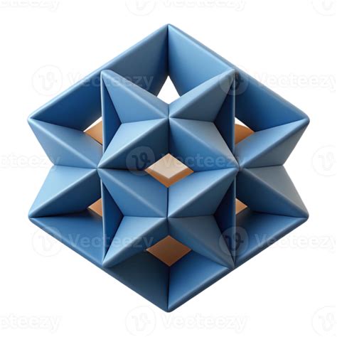 Vibrant Energetic Classic Geometric Symbol Of Connection Interlocking Squares Flat Color