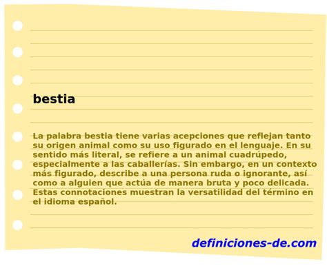 Significado De Bestia