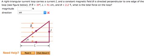 solved a right triangular current loop carries a current i