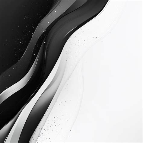 Monochrome Waves A Symphony Of Light And Shadow In Abstract Cosmic Fluid Dynamics Premium Ai