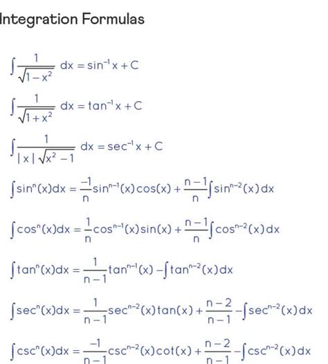 Integration Formula Tutor Ttd