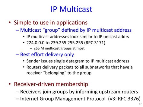 PPT IP ANYCAST AND MULTICAST READING SECTION PowerPoint Presentation ID