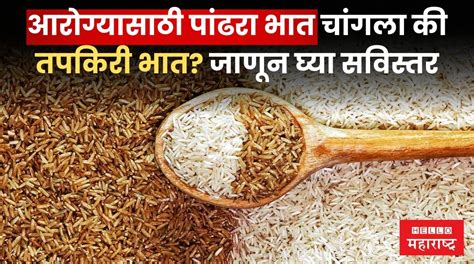 Brown Rice Vs White Rice आरोग्यासाठी पांढरा भात चांगला की तपकिरी भात