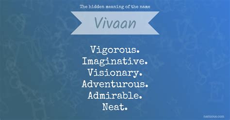 The Hidden Meaning Of The Name Vivaan Namious