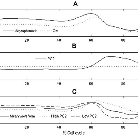 A Average Toe Out Progression Angle Waveforms For Each Group B The