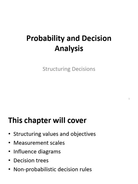 Structuring Decisions Lecture Masters Course Pdf Analysis Applied Mathematics