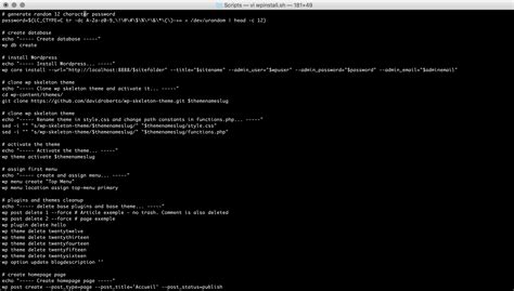 Personnel DÃ©veloppement Dun Script Bash Pour Automatiser Linstallation De Wordpress