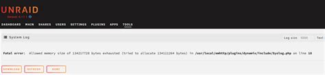 Fatal Error Allowed Memory Size Of 134217728 Bytes Exhausted Runraid