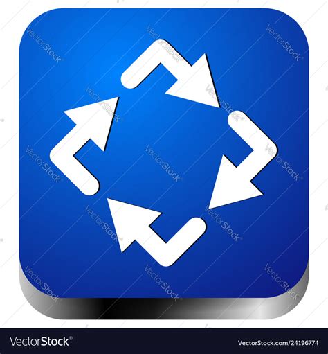 Circular Arrows Icon Rotating Arrows Clockwise Vector Image