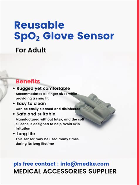 Reusable Adult Silicone Soft Tip Spo2 Sensor