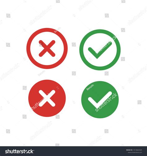 Cross And Check Mark Symbol Icon Vector Illustration Ad Spon Mark