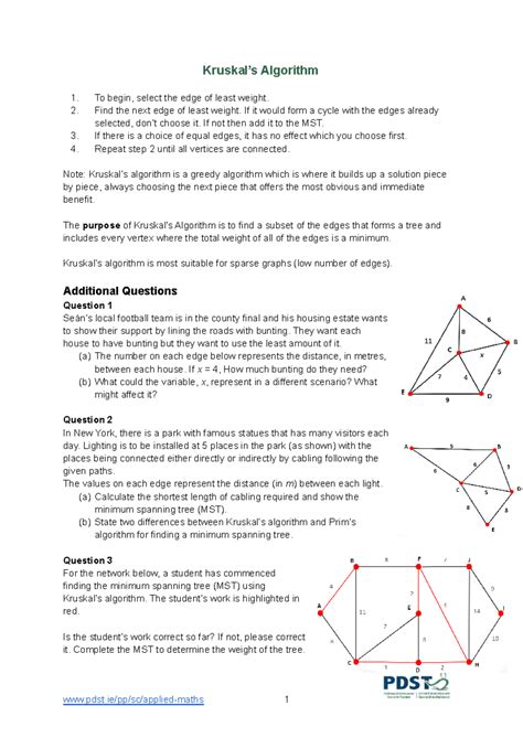 Kruskals Algorithms Alguns Exercícios Sobre O Algoritmo De Kruskal Kruskals Algorithm To