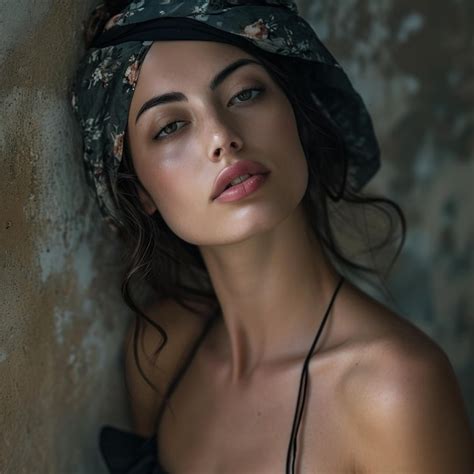 Premium Photo Portrait Of Closeup Italian Woman Model