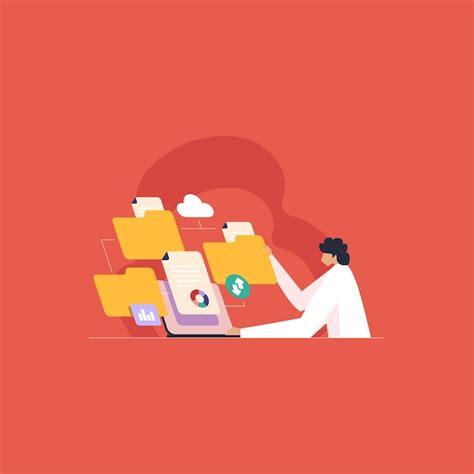 Premium Vector Person Analyzing Big Data And Data Management With