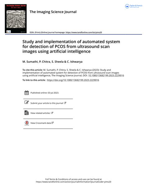 PDF Study And Implementation Of Automated System For Detection Of PCOS From Ultrasound Scan