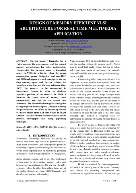 Pdf Design Of Memory Efficient Vlsi Architecture For Real Time