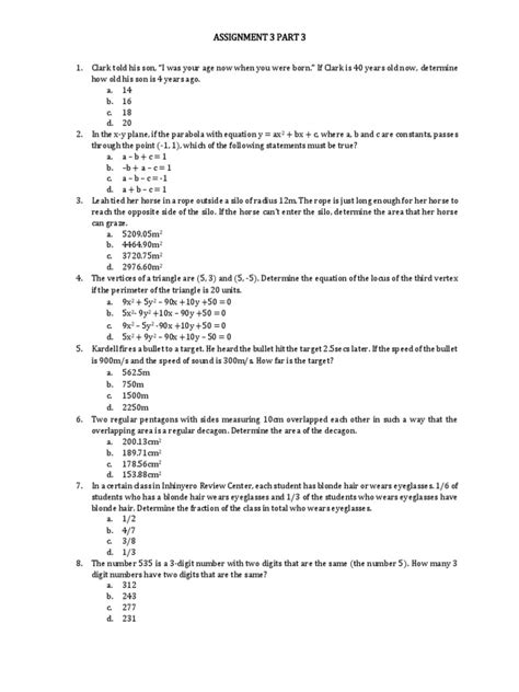 assignment 3 part 3 pdf analytic geometry geometry