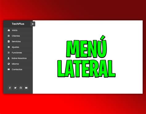 Menú Lateral Animado En Html And Css Código Gabriel Code S Ko Fi