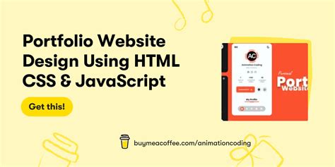 Portfolio Website Design Using Html Css And Javascript Buymeacoffee