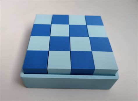 16 Pieces Flat Cube Puzzle By Whiletrue Makerworld