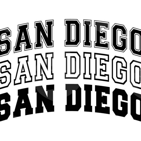San Diego Padres Font Etsy