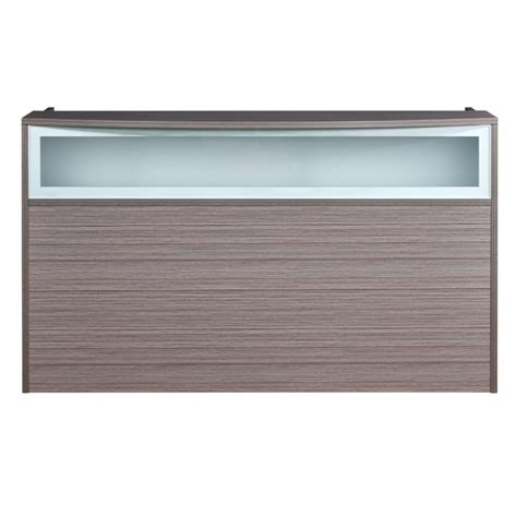 Boss 71 W Plexiglass Reception Desk Driftwood