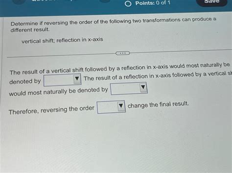 Solved Points 0 ﻿of 1determine If Reversing The Order Of