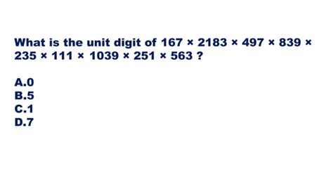 Unit Digit Questions For Ssc Railways And Csat Pptx Education
