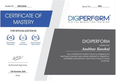 Anubhav Kaushal On Linkedin Digiperfrom Digitalmarketinginstitute Achivement